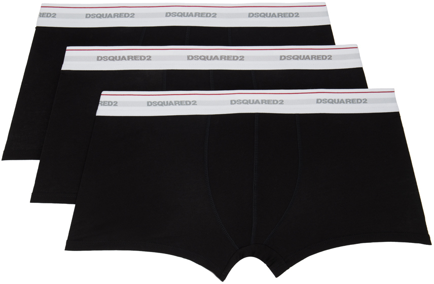Dsquared2 Three-Pack Black Trunk Boxers Dsquared2