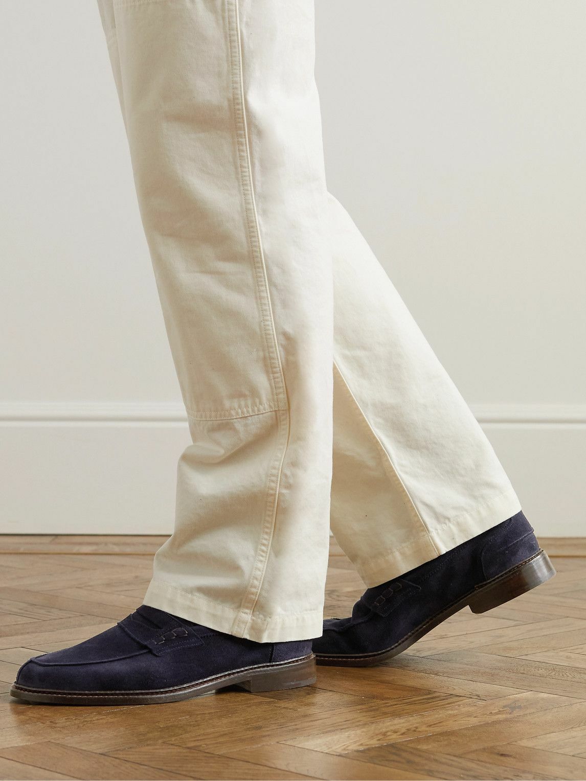 Tricker's - Adam Suede Penny Loafers - Blue Tricker's