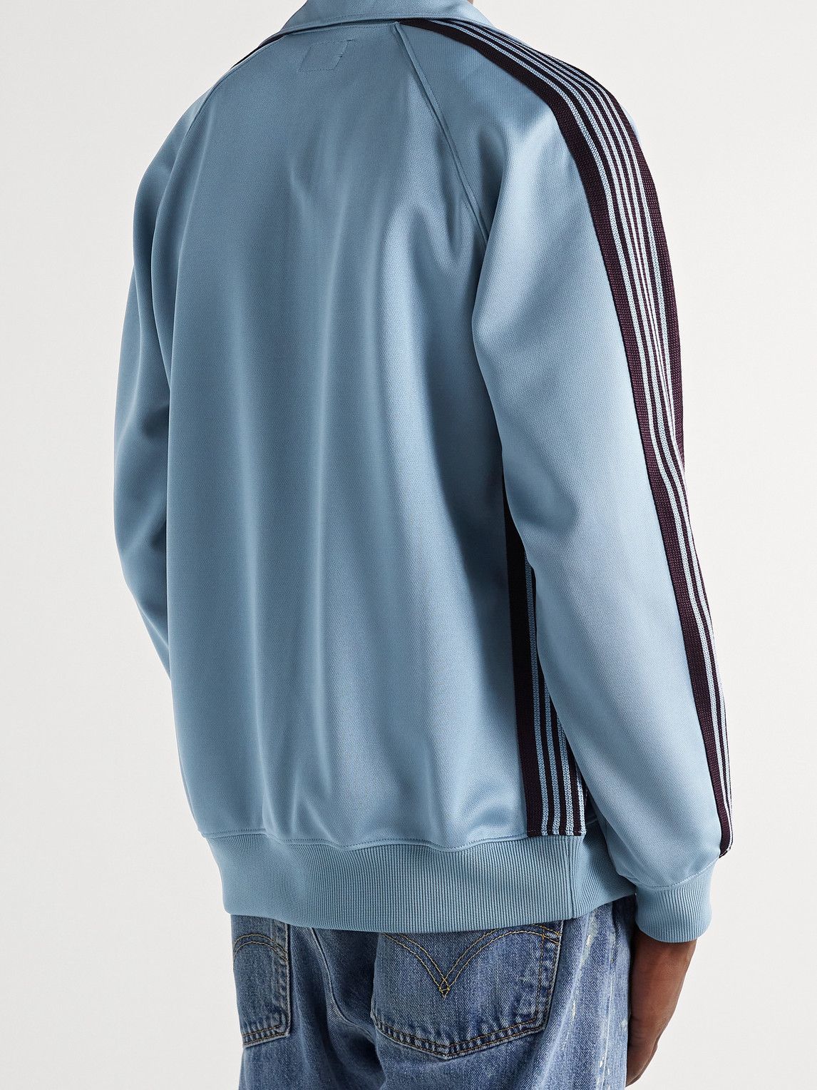 Needles - Logo-Embroidered Stripe-Trimmed Tech-Jersey Track Jacket ...