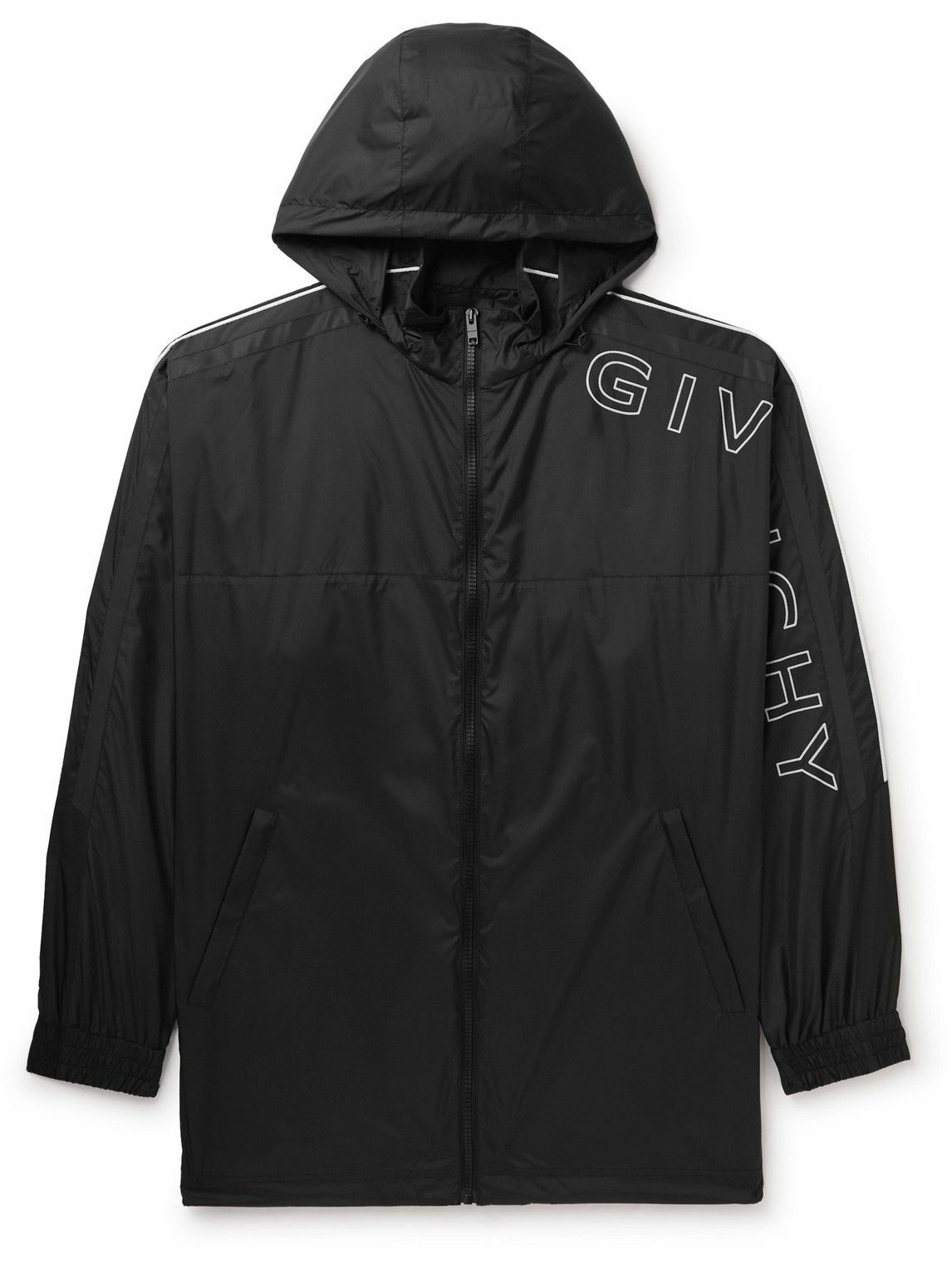 Givenchy - Logo-Embroidered Shell Hooded Jacket - Black Givenchy