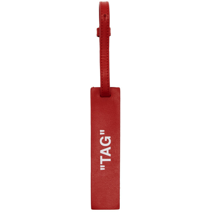 Off-White Red Quote Luggage Tag Off-White