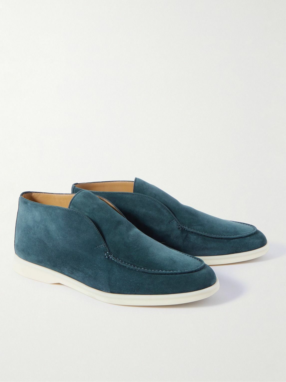 Loro Piana - Open Walk Suede Boots - Blue Loro Piana