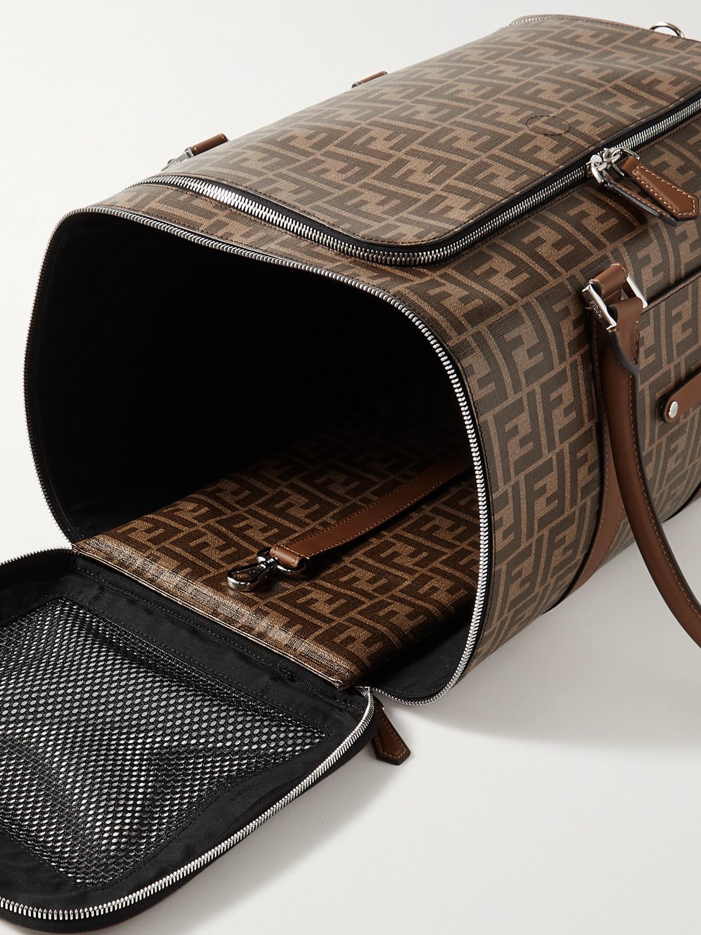 FENDI - Logo-Print Coated-Canvas Pet Carrier Fendi