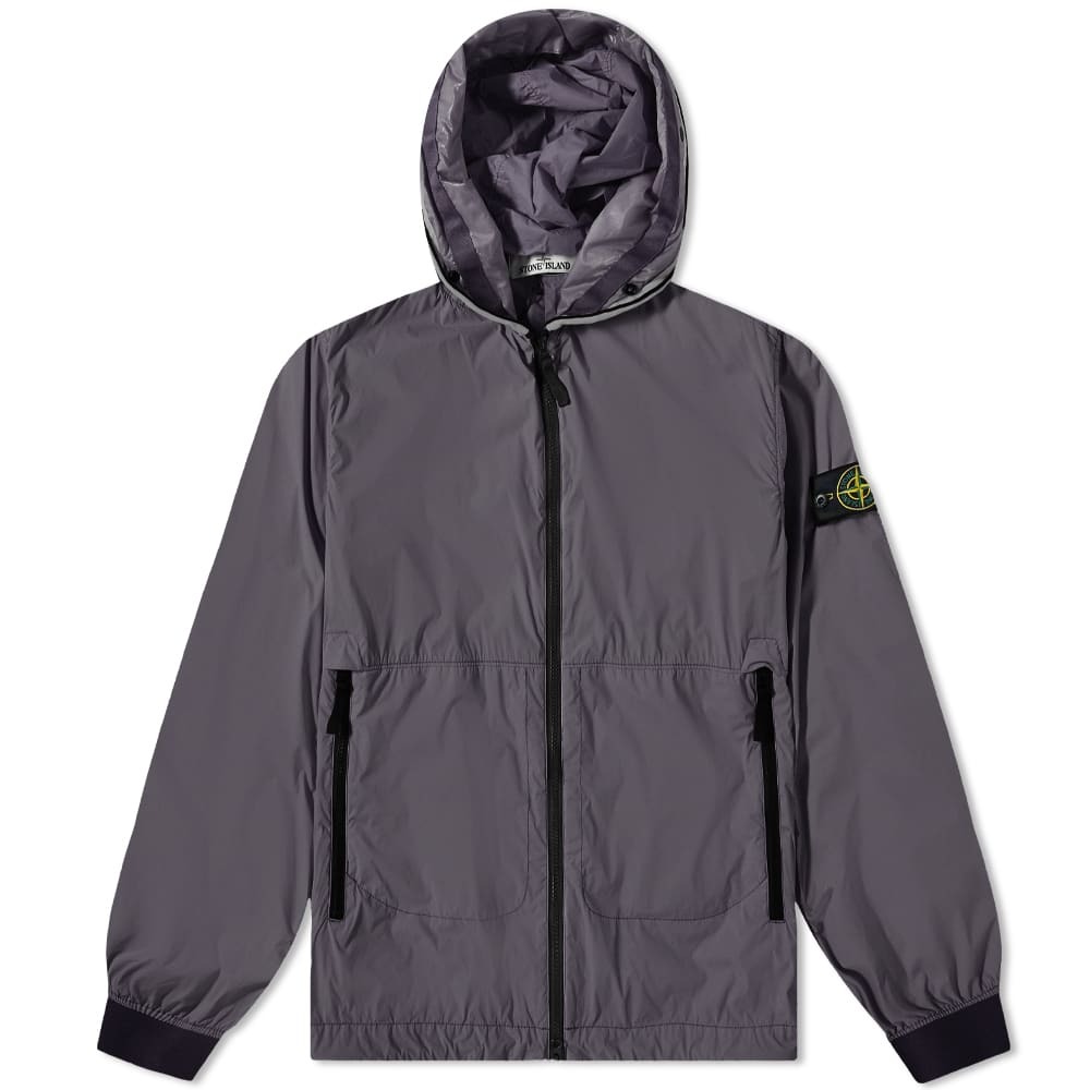 Stone Island Men's Nylon-Tc Hooded Jacket in Charcoal Stone Island