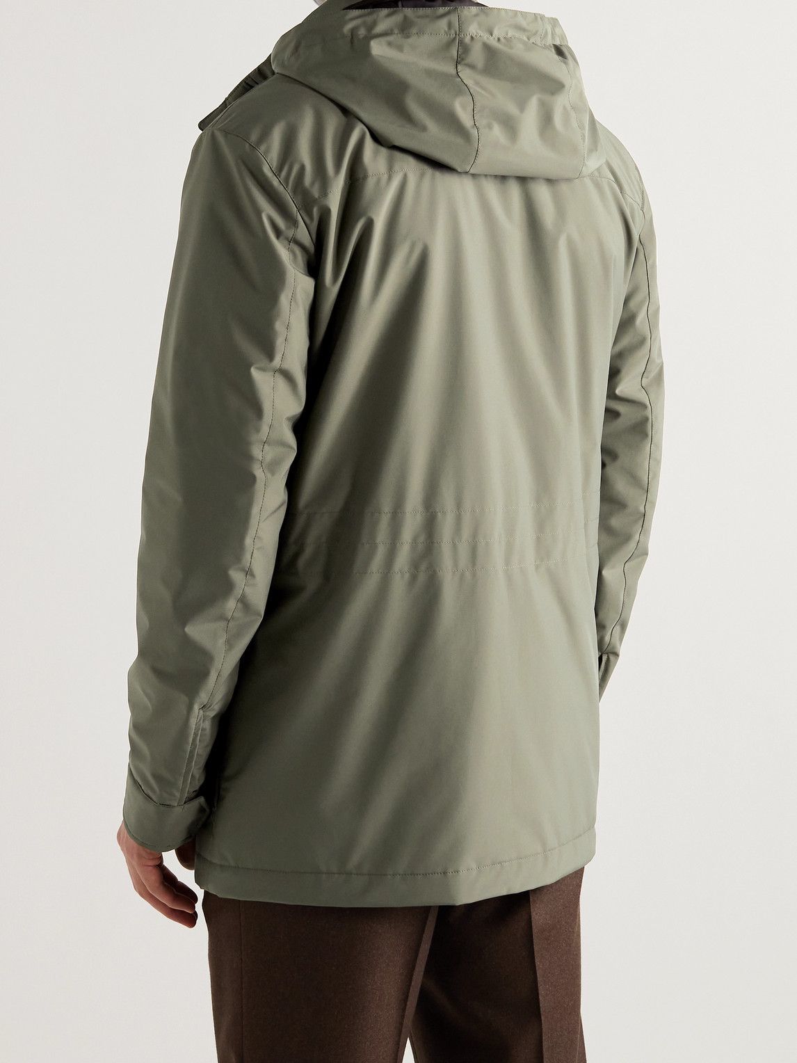 Ermenegildo Zegna - Stratos Shell Hooded Field Jacket - Brown ...