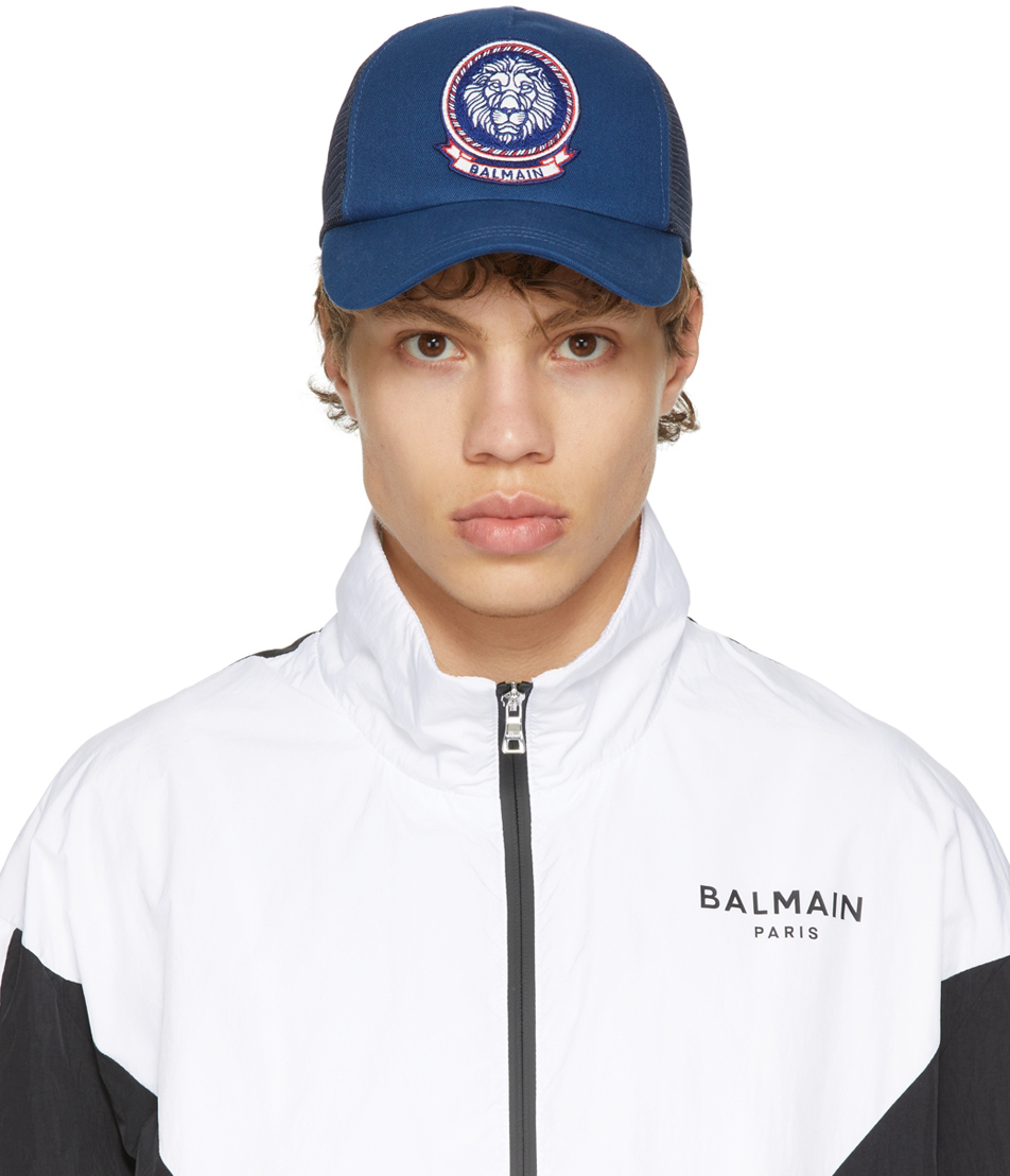 Balmain Navy Logo Cap Balmain
