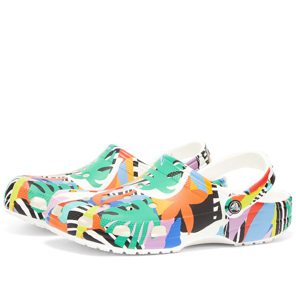 Crocs Women's Classic Retro Resort Clog in White/Multi Crocs