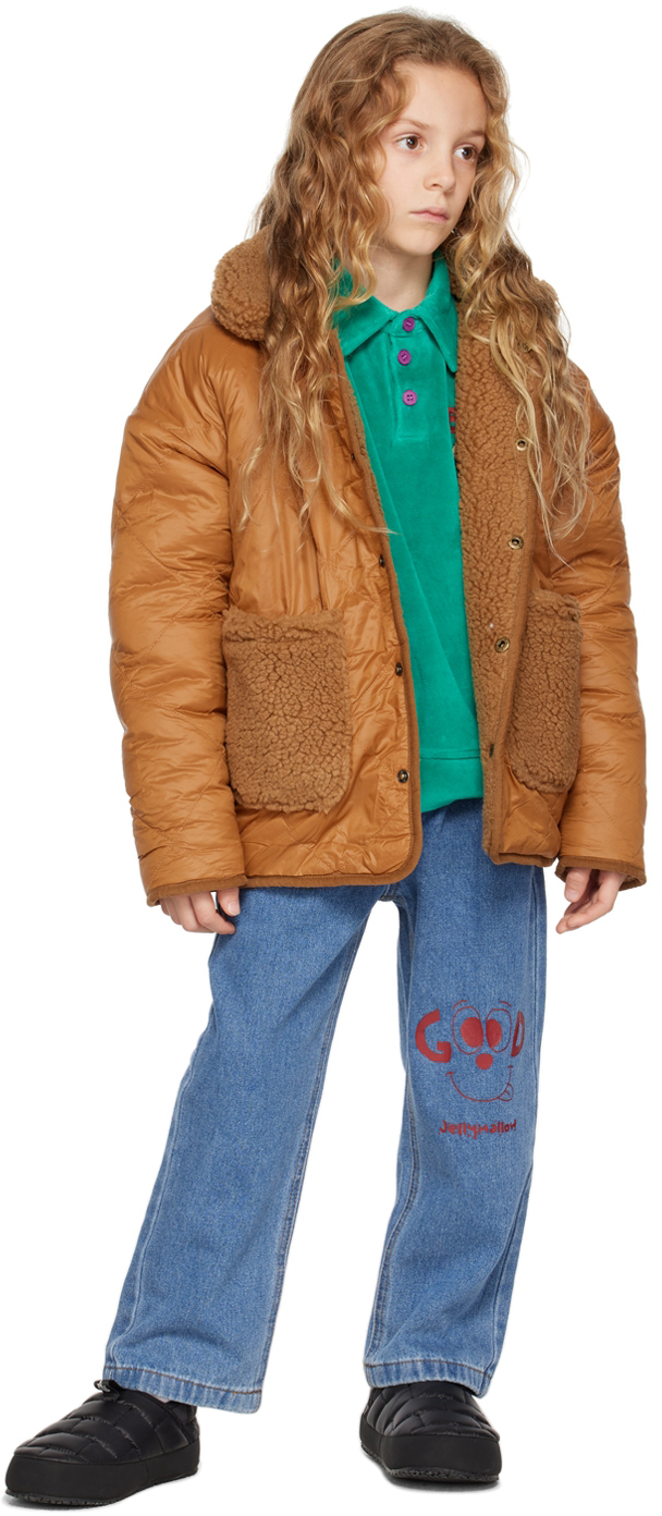 maed for mini Kids Tan Puffin Jacket