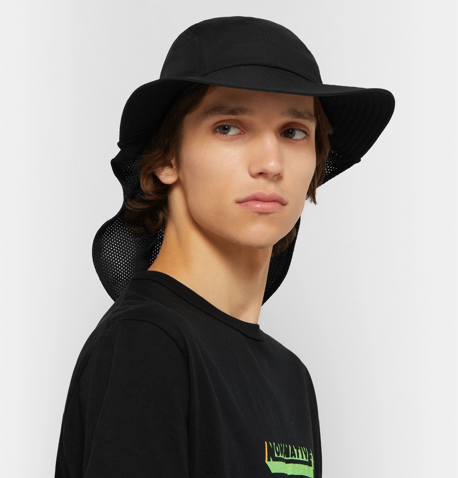 nonnative - Commander COOLMAX Ripstop and Mesh Bucket Hat - Black Nonnative