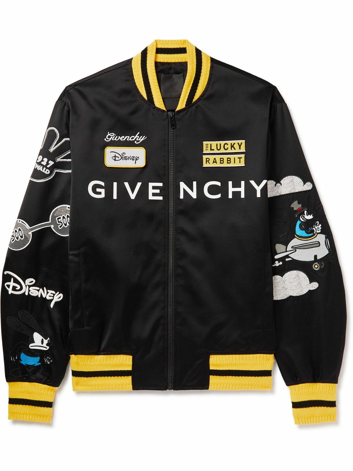 Givenchy - Disney Oswald Logo-Print Appliquéd Shell Bomber Jacket ...