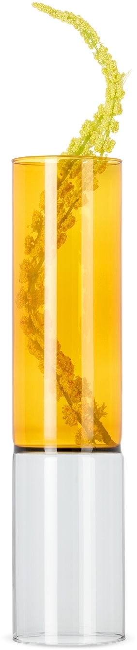 Ichendorf Milano Orange & Gray Bamboo Groove Vase Ichendorf Milano