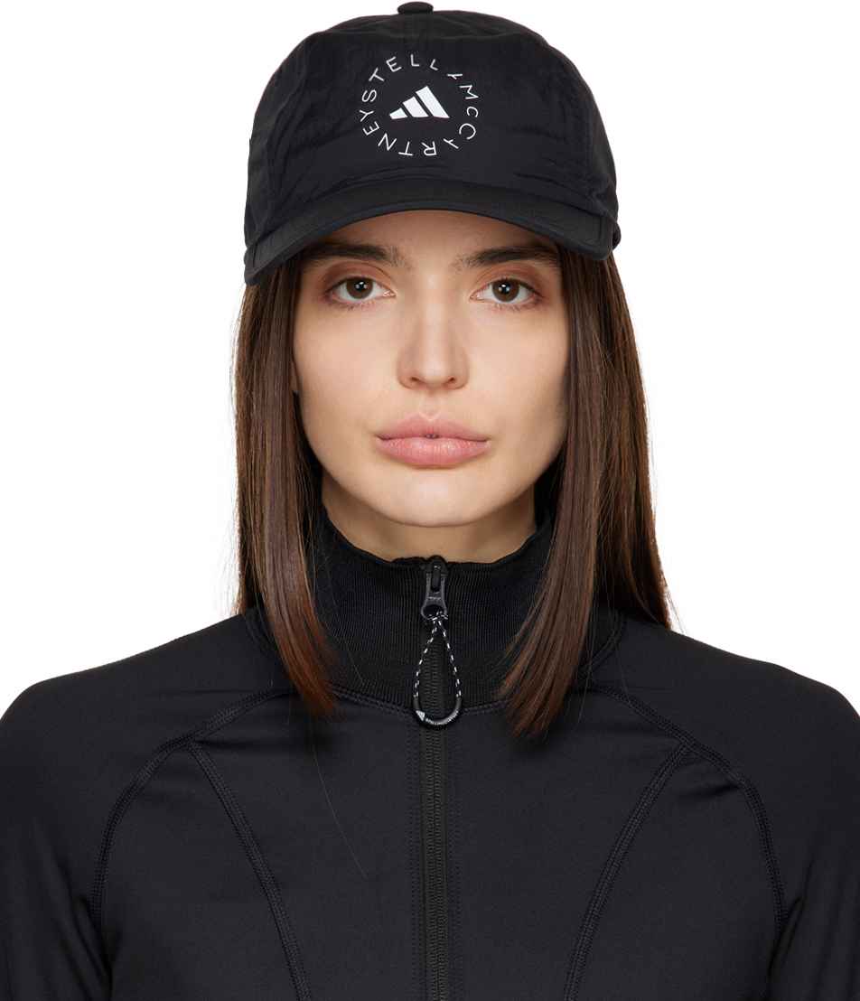 adidas by Stella McCartney Black Zip Pocket Cap adidas by Stella McCartney