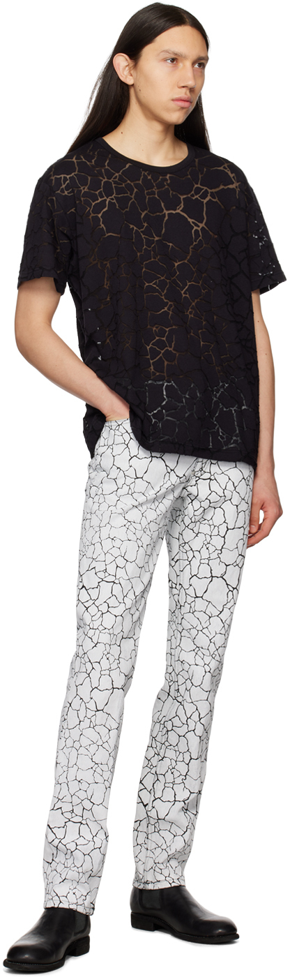 Johnlawrencesullivan Black Cracked T-Shirt Johnlawrencesullivan