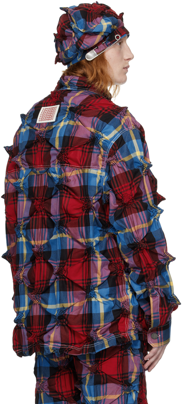 Charles Jeffrey Loverboy Red & Blue Spikey Jacket Charles Jeffrey Loverboy