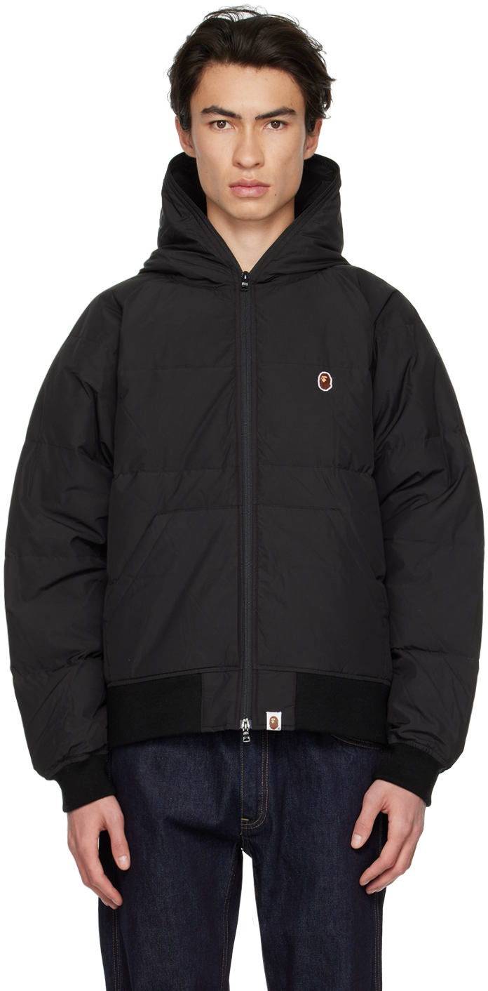 BAPE Black One Point Down Jacket A Bathing Ape