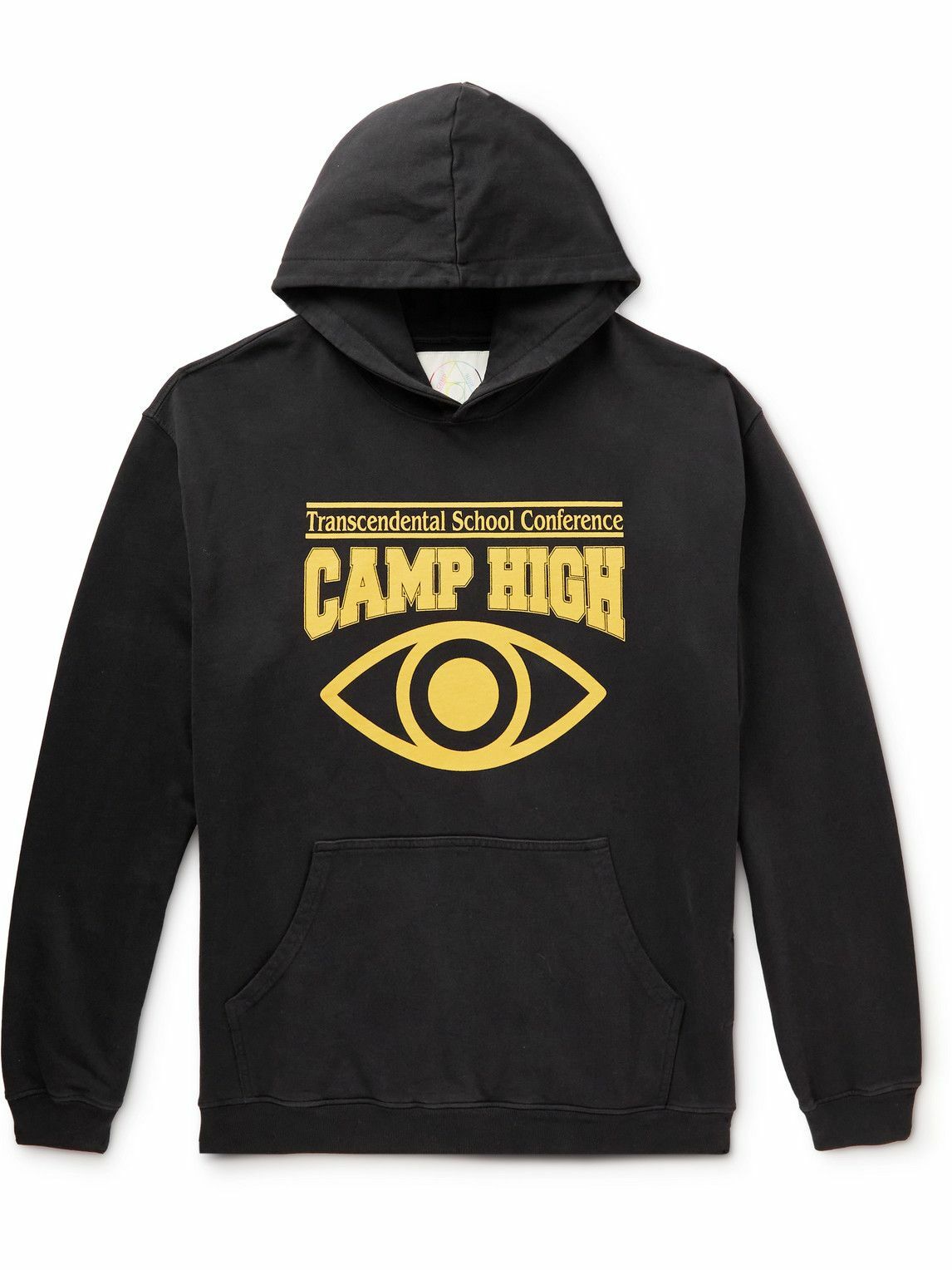 Camp High - Printed Cotton-Jersey Hoodie - Black Camp High