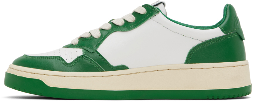 AUTRY Green & White Medalist Low Sneakers Autry