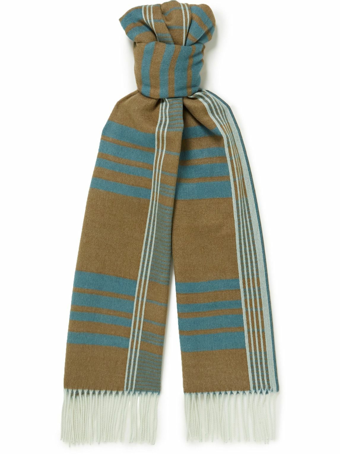Loro Piana - Fringed Striped Cashmere Scarf Loro Piana