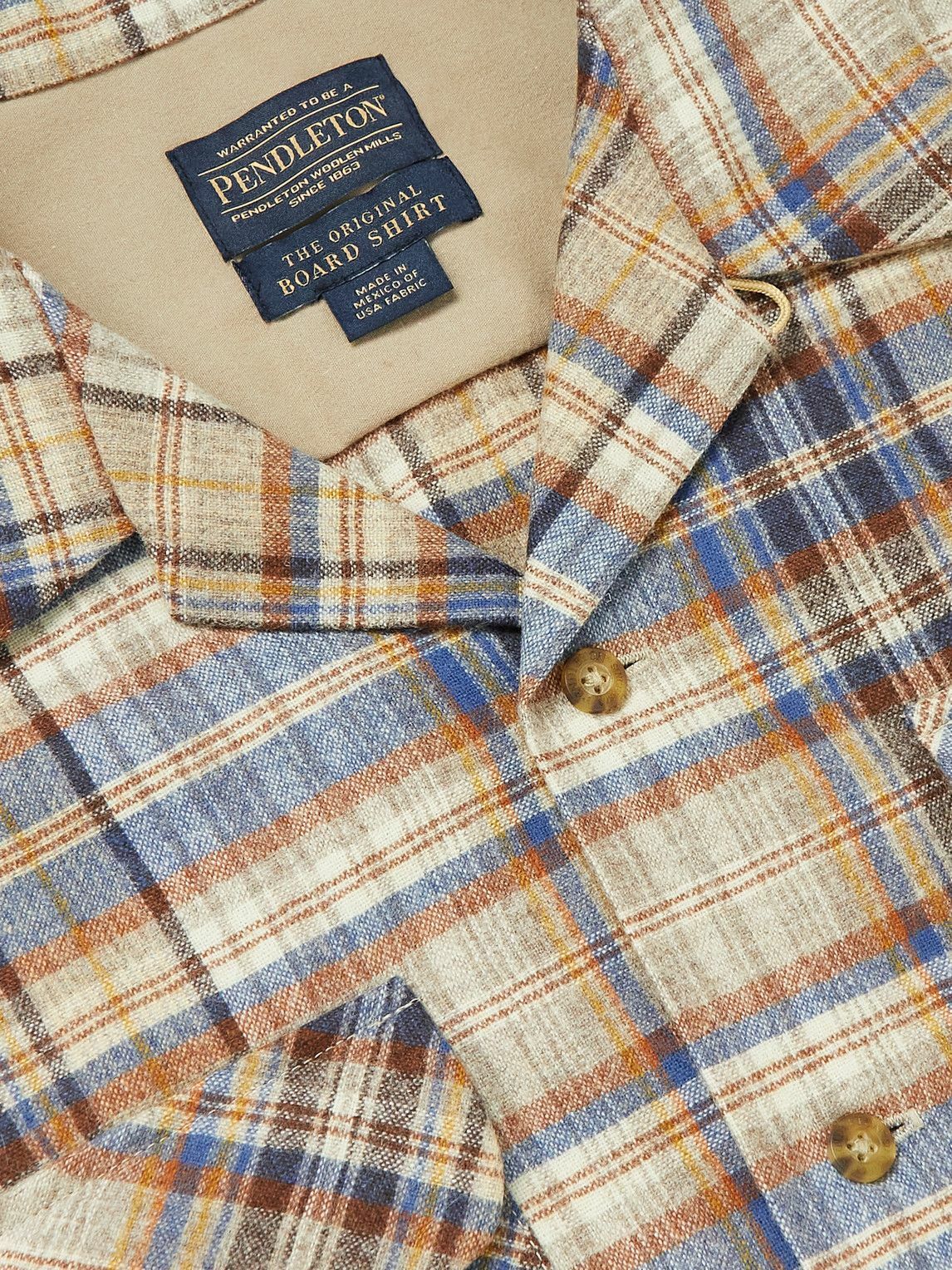 Pendleton - The Original Board Camp-Collar Checked Virgin Wool Shirt ...