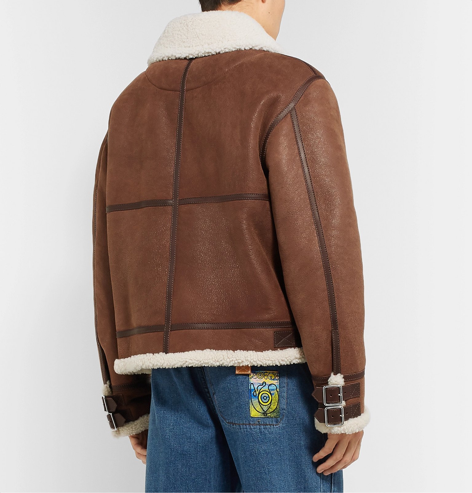 Loewe - Shearling Aviator Jacket - Brown Loewe