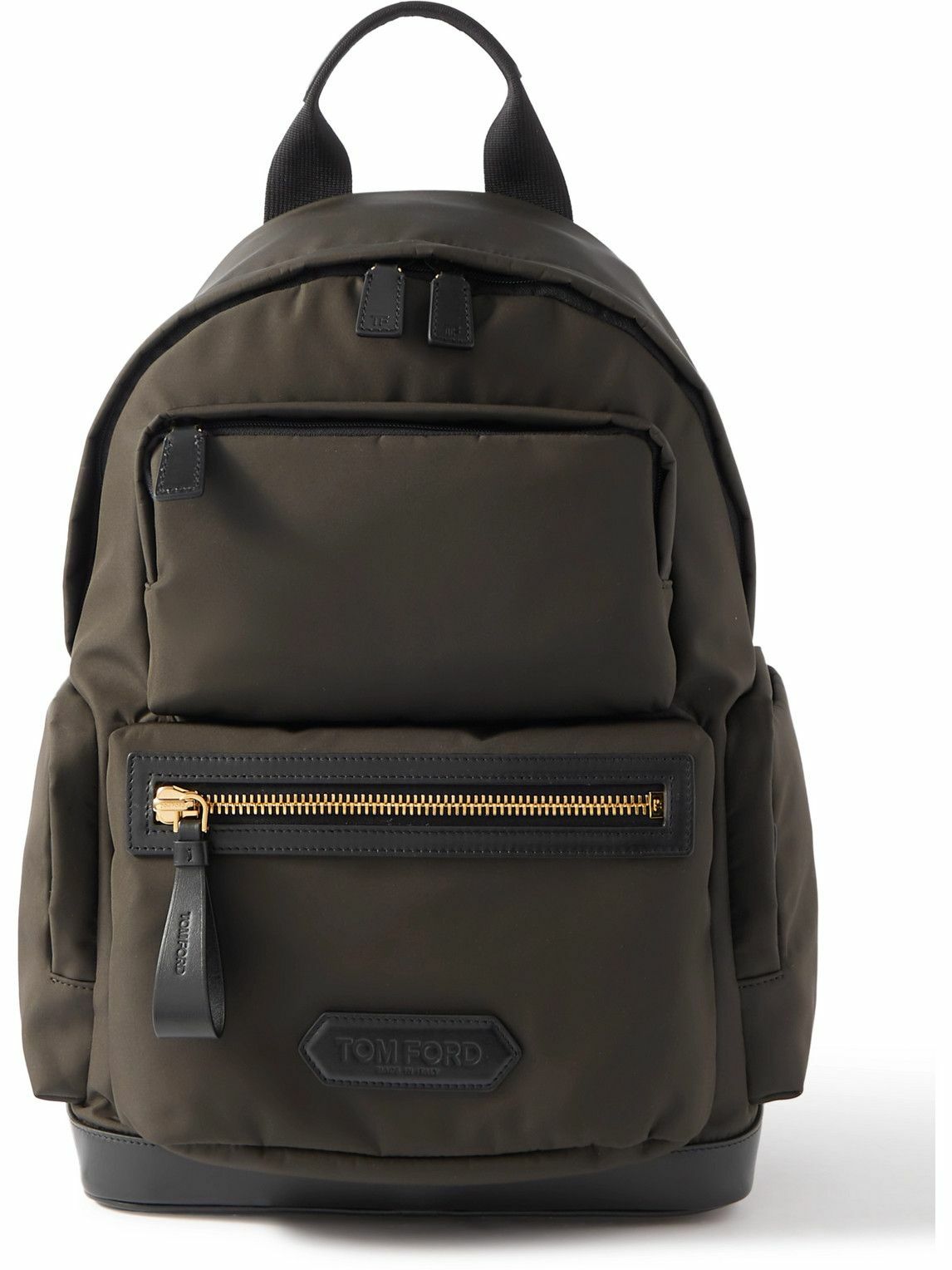 TOM FORD - Leather-Trimmed Recycled-Nylon Backpack TOM FORD