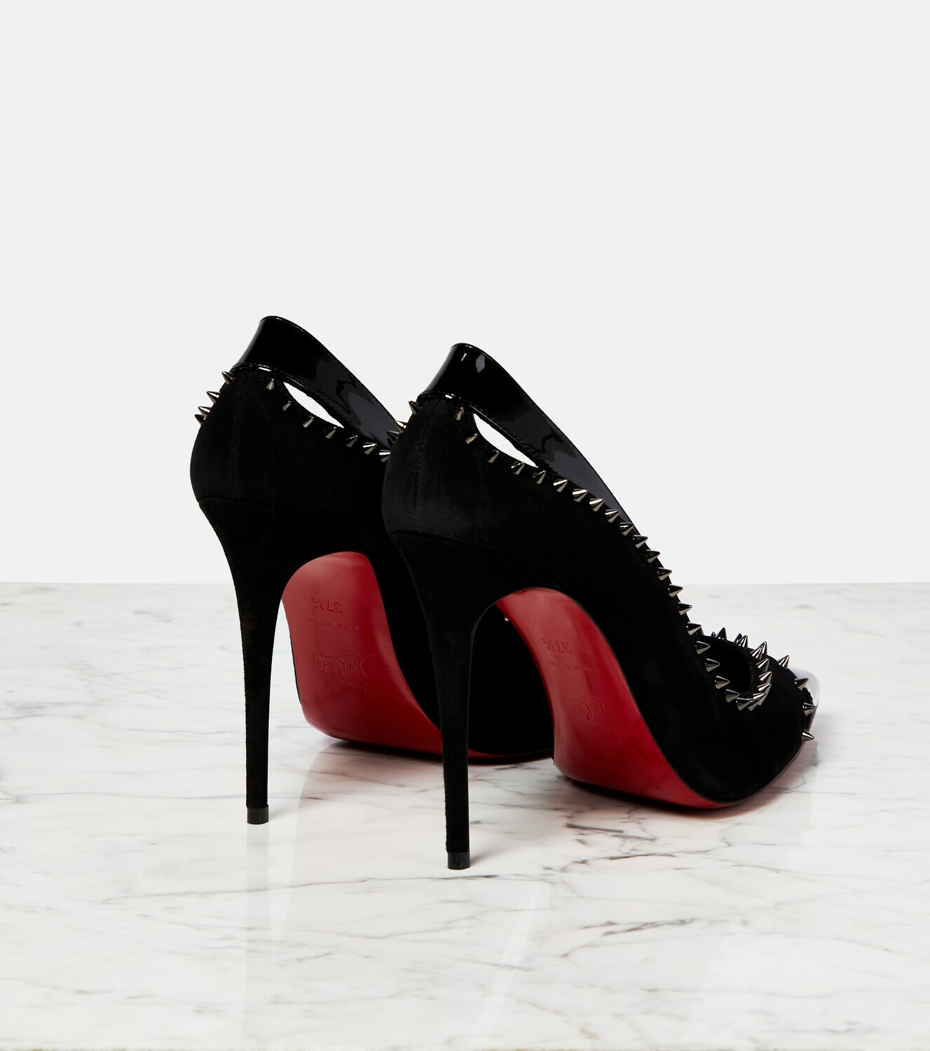 Christian Louboutin - Duvette Spikes 100 suede pumps Christian Louboutin