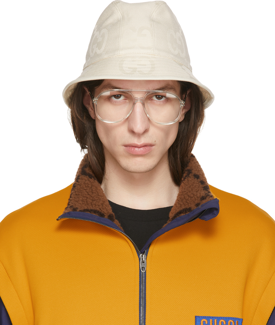 Gucci Off-White Jumbo GG Bucket Hat Gucci