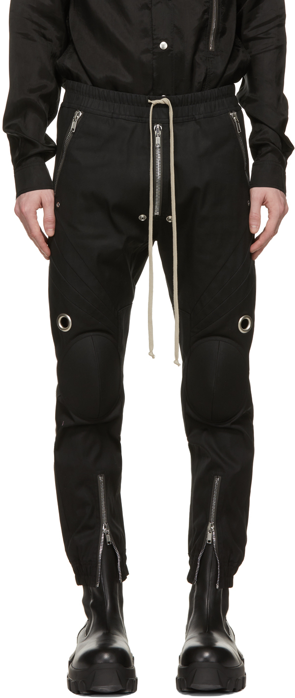 Rick Owens Black Jogger Bikers Trousers Rick Owens