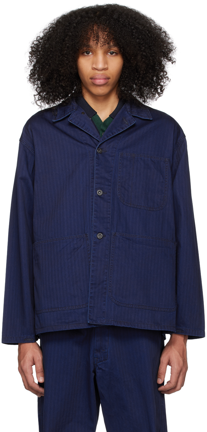 BEAMS PLUS Blue Buttoned Jacket Beams Plus