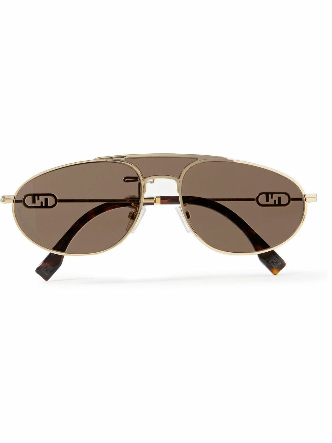 Fendi - O'Lock Aviator-Style Gold-Tone Sunglasses Fendi