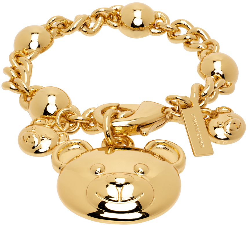 Moschino Gold Teddy Bear Bracelet Moschino