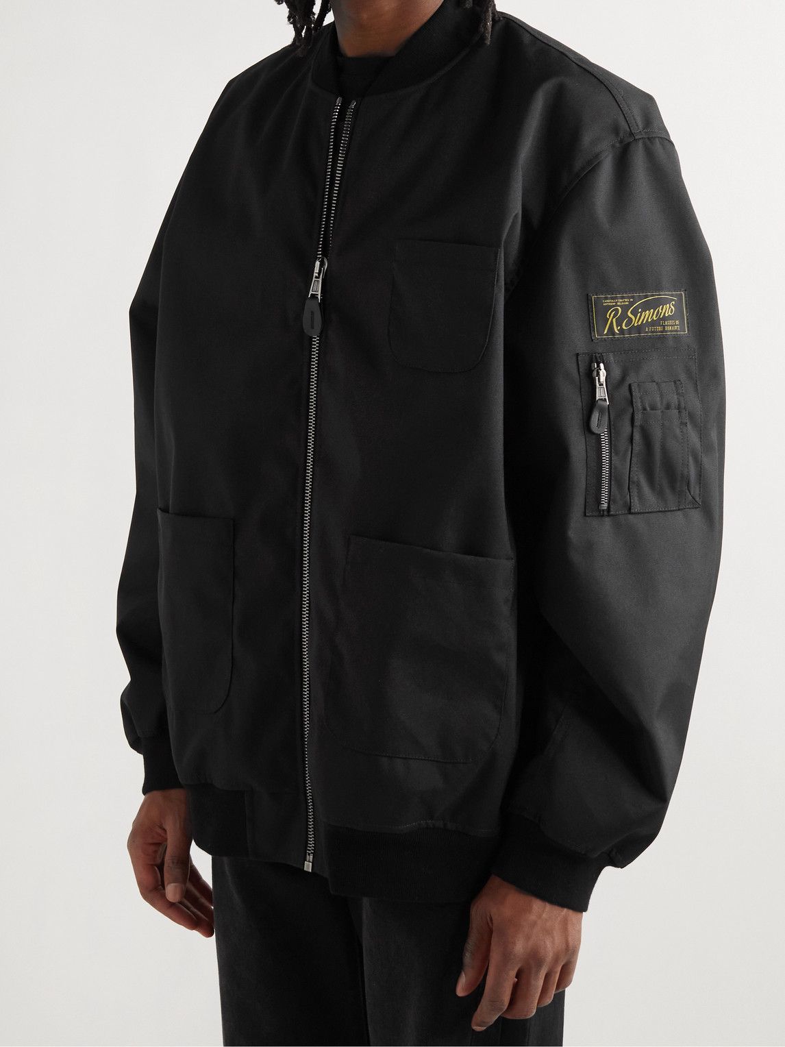 Raf Simons - Logo-Appliquéd Printed Recycled Canvas Bomber Jacket ...