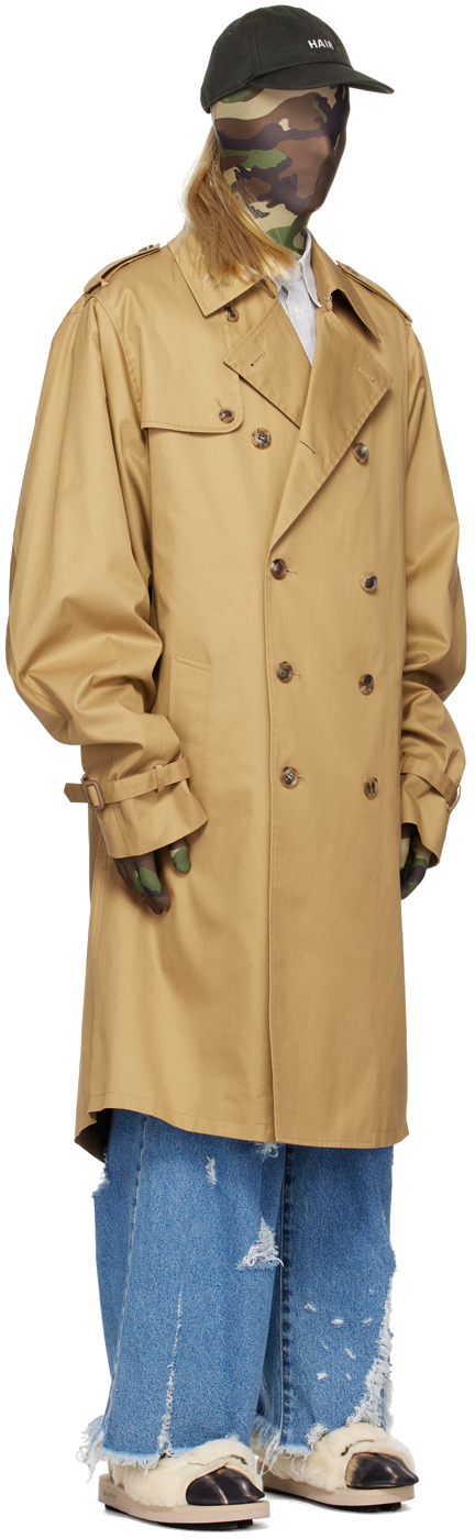 Doublet Beige Invisible Trench Coat Doublet