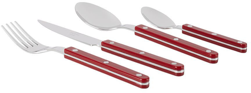 Sabre Red Shiny Cutlery Set Sabre