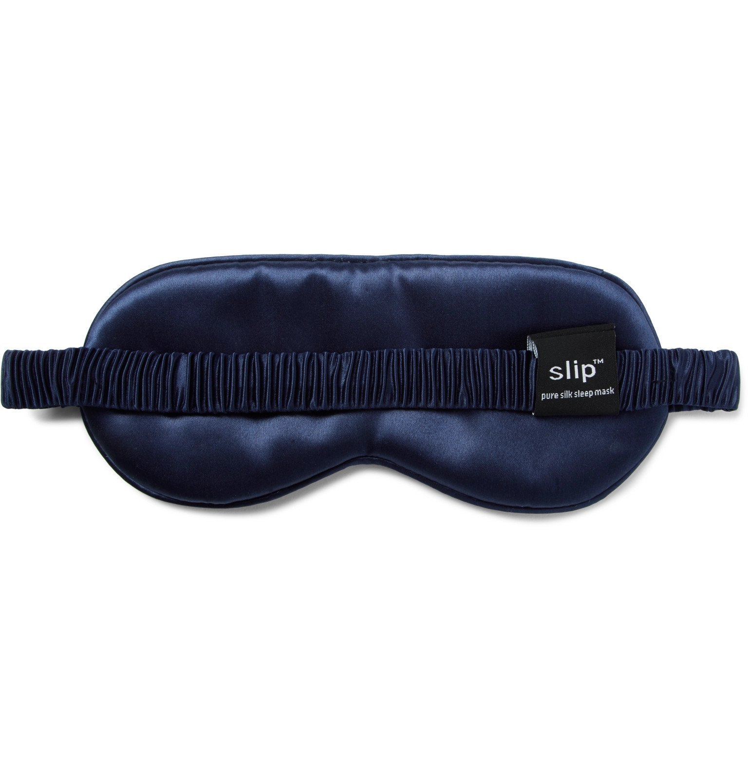 Slip - Embroidered Silk Eye Mask - Blue Slip