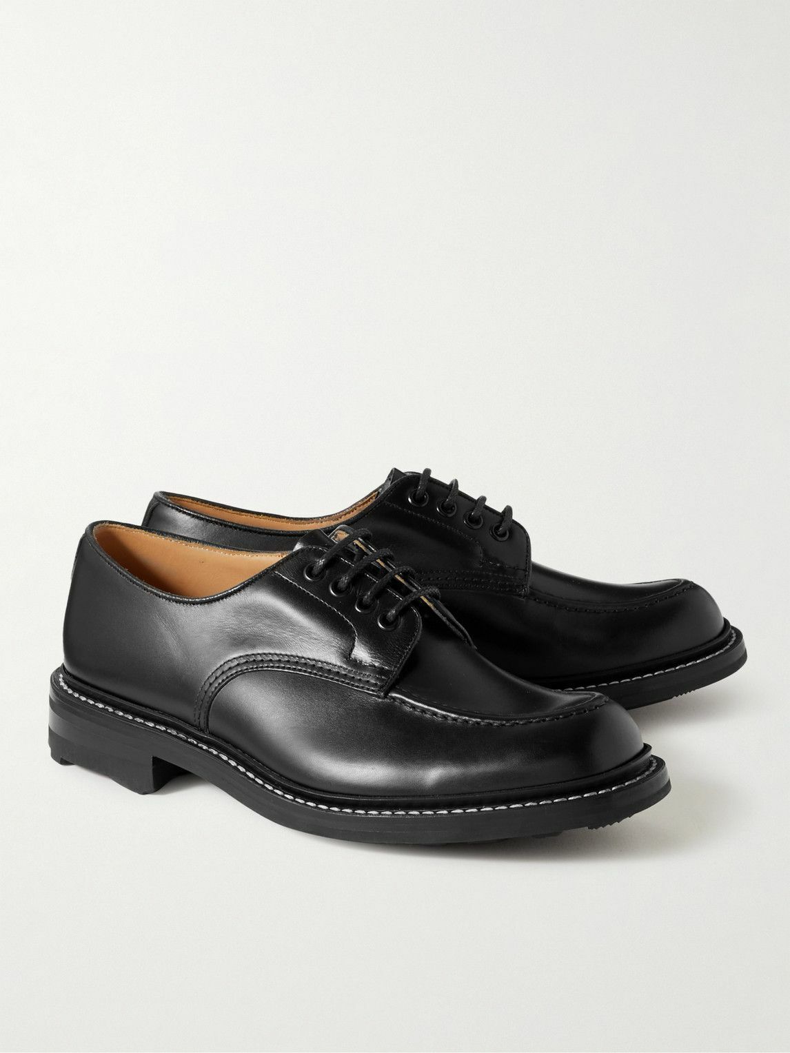 Tricker's - Heath Leather Derby Shoes - Black Tricker's