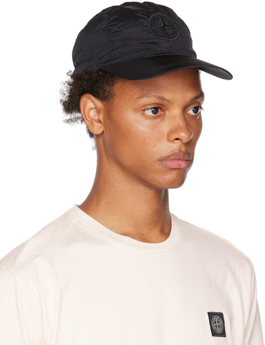Stone Island Black Metal Cap Stone Island