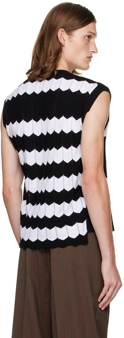 Vivienne Westwood White & Black Chevron Vest Vivienne Westwood