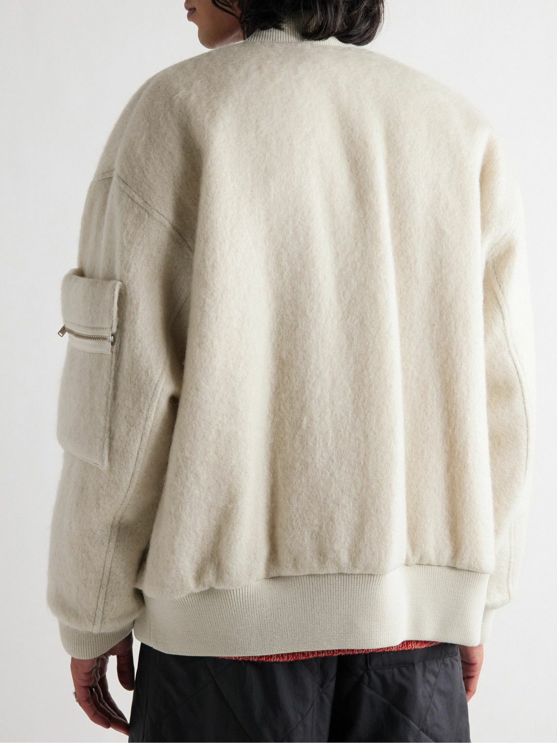 UNDERCOVER - Brushed Wool-Blend Bomber Jacket - Neutrals Undercover