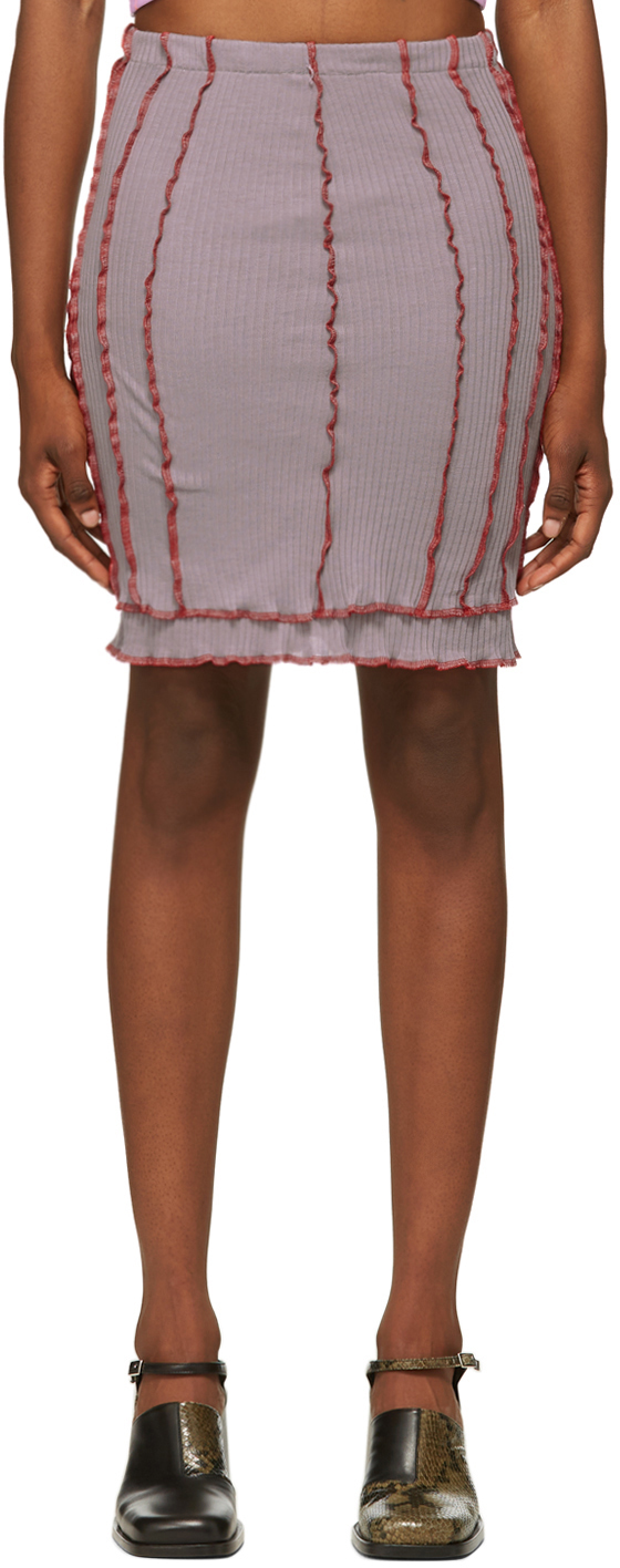 Helenamanzano SSENSE Exclusive Purple & Red Skimpy Short Skirt ...