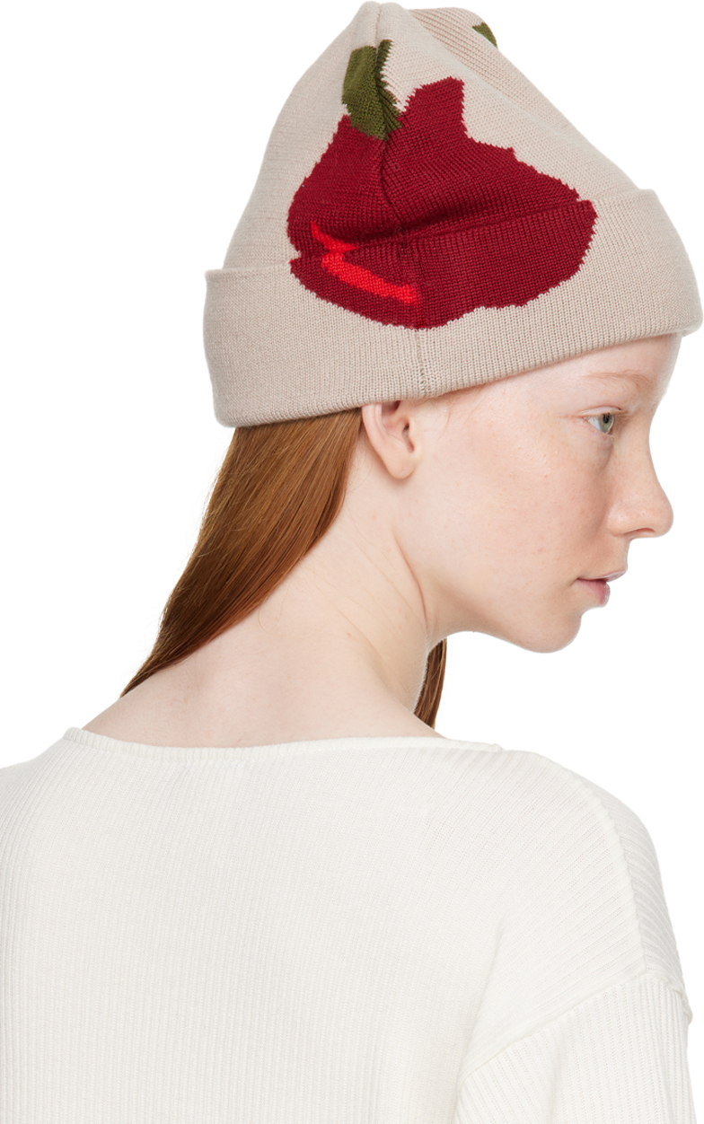 JW Anderson Beige Apple Beanie JW Anderson