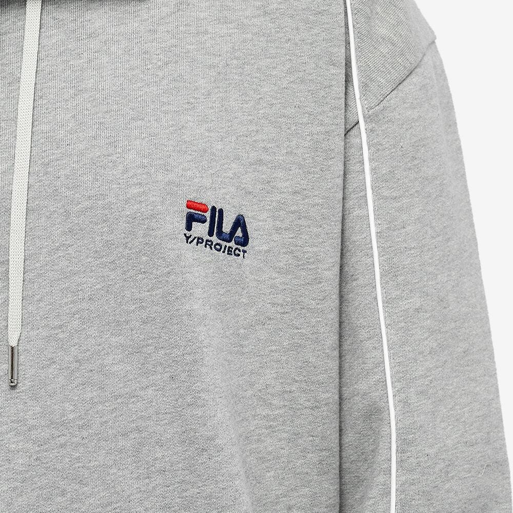 Y/Project Women's x Fila Double Neck Hoody in Grey Y/Project