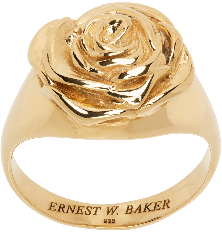 Ernest W. Baker Gold Rose Ring Ernest W. Baker