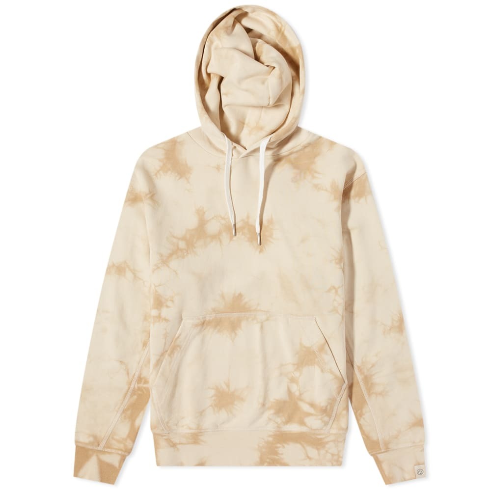 Rag & Bone Men's Terry Tie Dye Popover Hoody in Beige Rag and Bone
