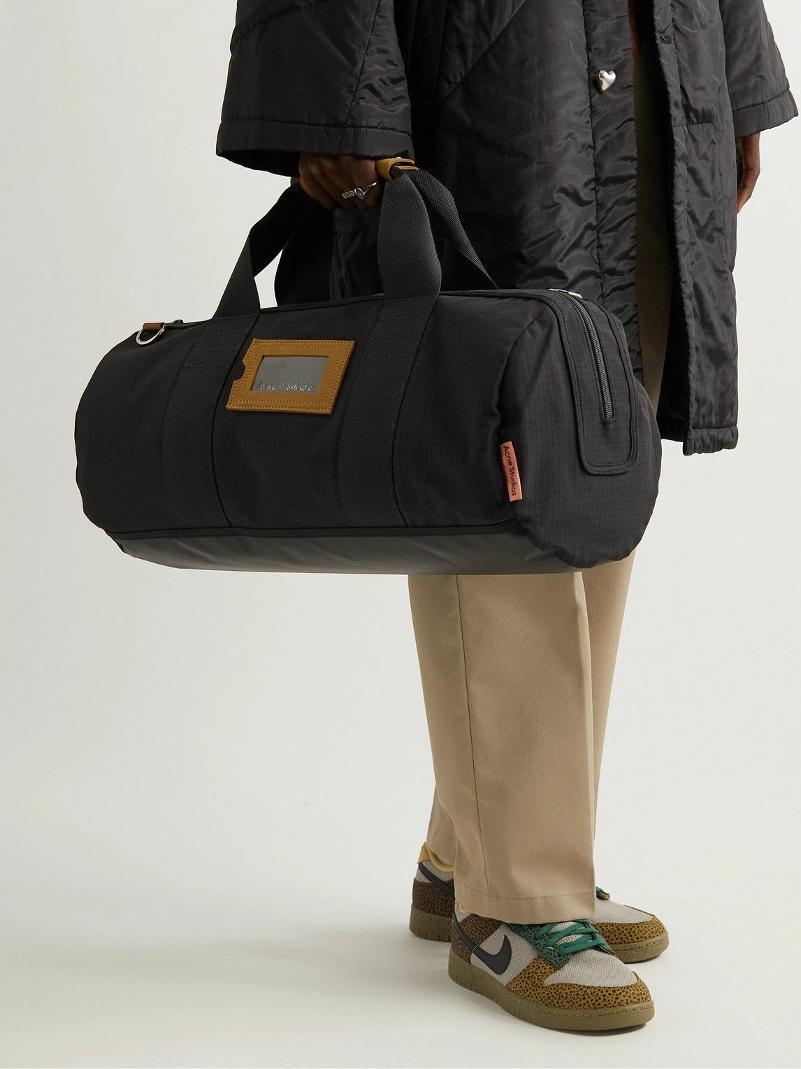Acne Studios - Suede-Trimmed Nylon-Ripstop Duffle Bag Acne Studios