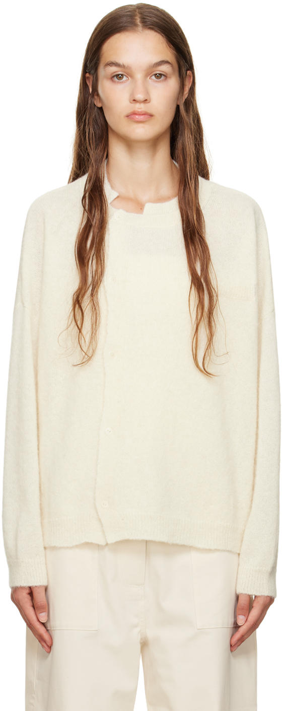 CORDERA Off-White Asymmetric Cardigan CORDERA