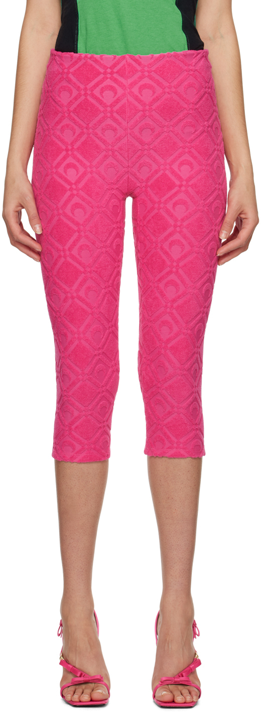 Marine Serre Pink Jacquard Leggings Marine Serre