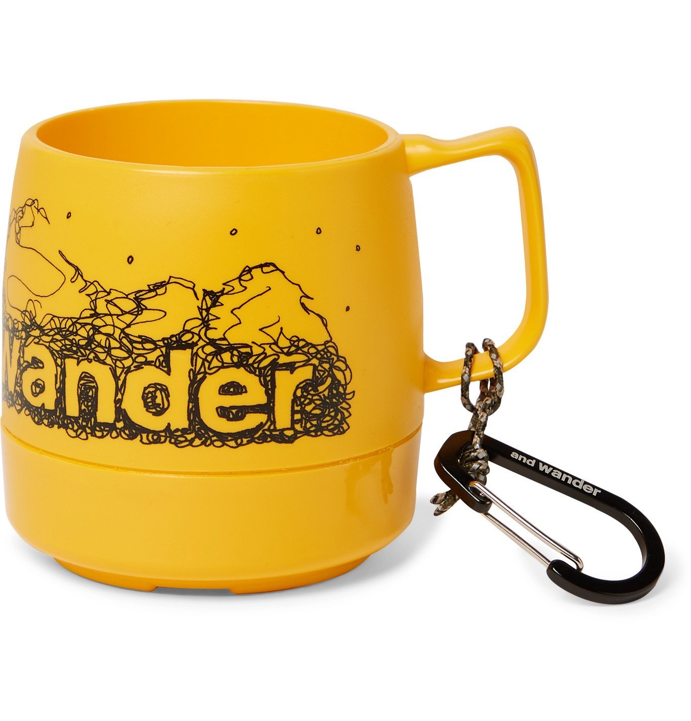 And Wander - Logo-Print Mug - Yellow and Wander