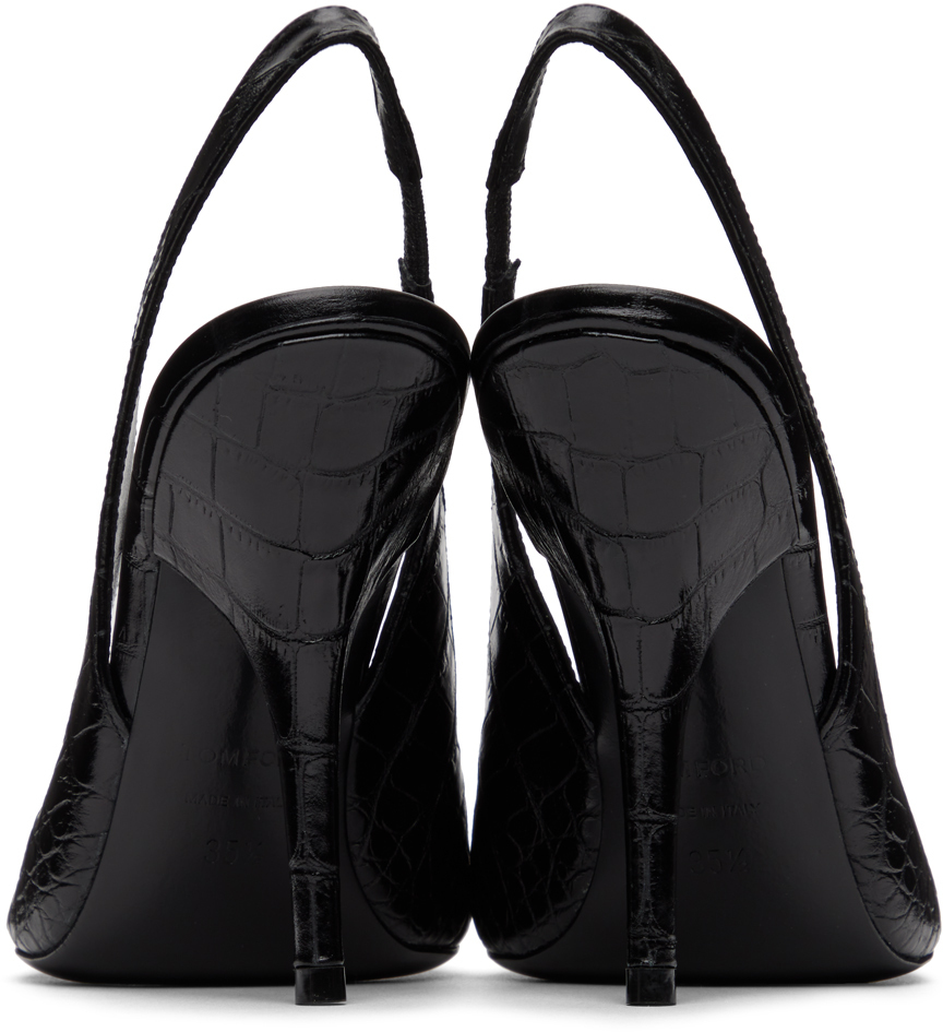 TOM FORD Black Croc Heels TOM FORD