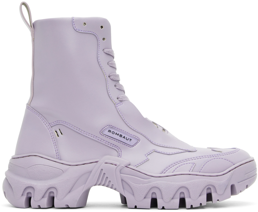 Rombaut Purple Boccaccio II Apple Leather Sneaker Boots Rombaut